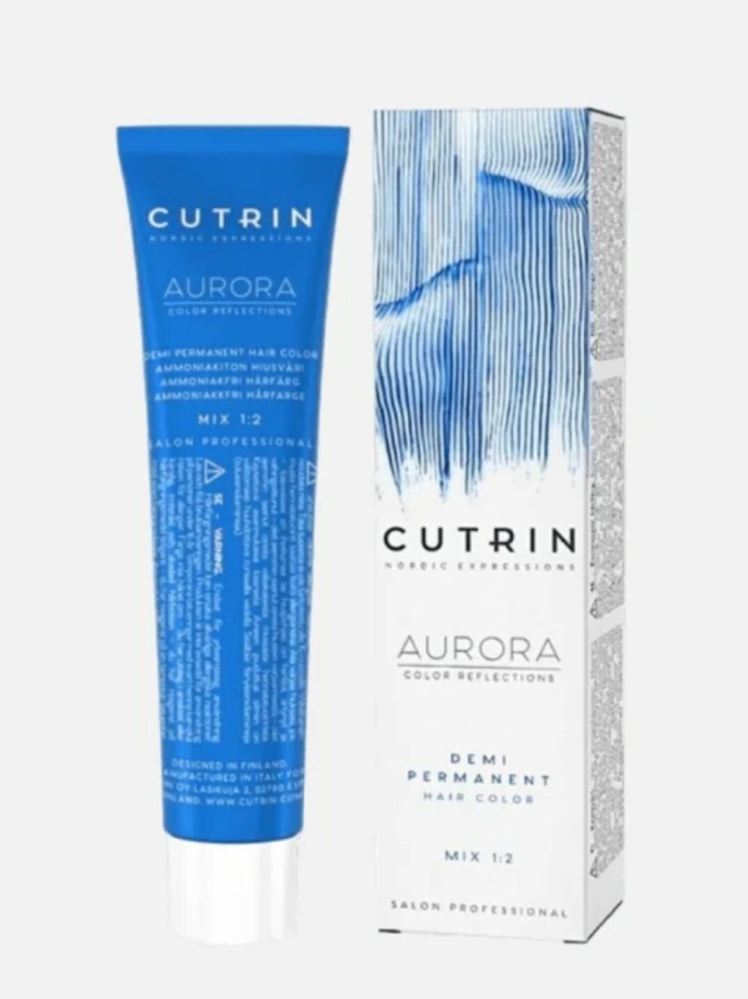 Безаммиачный краситель для волос CUTRIN aurora demi 7.36 Золотой Песок