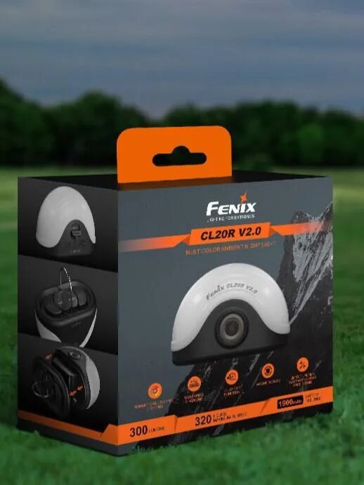 Фонарь Fenix CL20R V2.0 черный для кемпинга и палатки, как ночник, Type-C, до 320 часов на одном заряде
