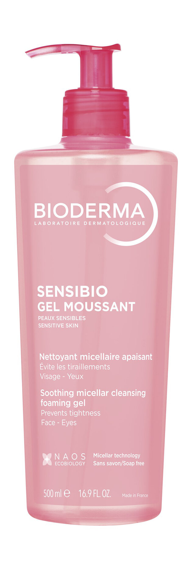 BIODERMA Сенсибио Гель для лица очищающий, 500 мл
