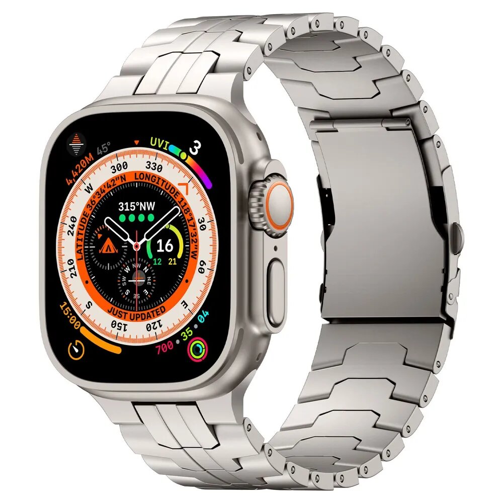 Металлический ремешок из чистого титана, подходящий для Apple Watch 38 40 41 42 44 45 49 мм, может использоваться для Apple 123456789SE и 10 серий