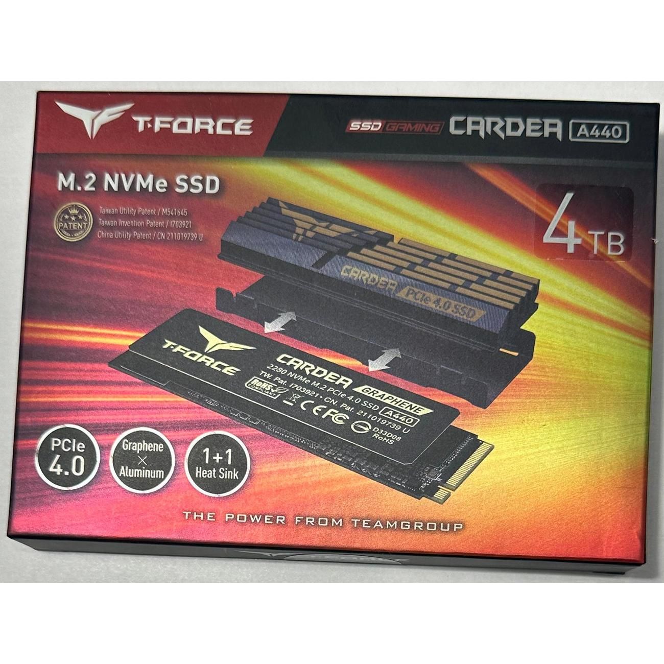 SSD накопительTeamGroup T-Force Cardea A440 Pro TM8FPR004T0C1294 ТБ (с графеновым теплоотводом)