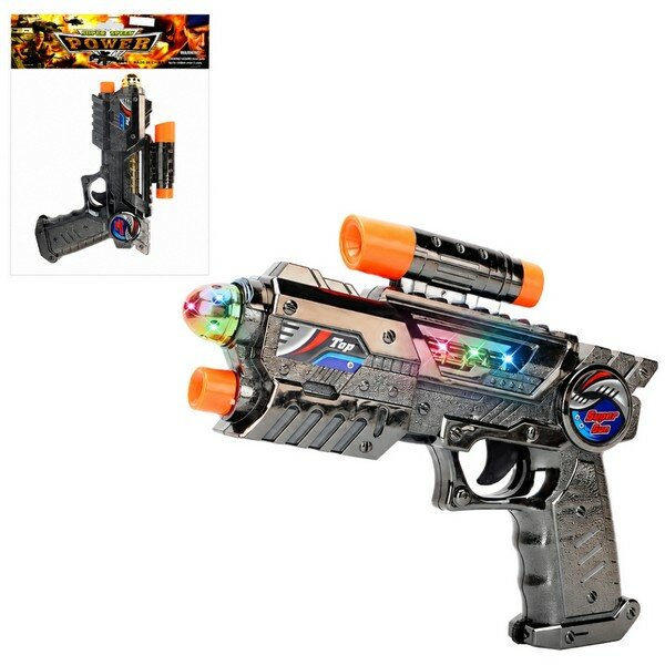 Игрушка Пистолет со световыми и звуковыми эффектами, в упаковке 19,5*3,5*30 см