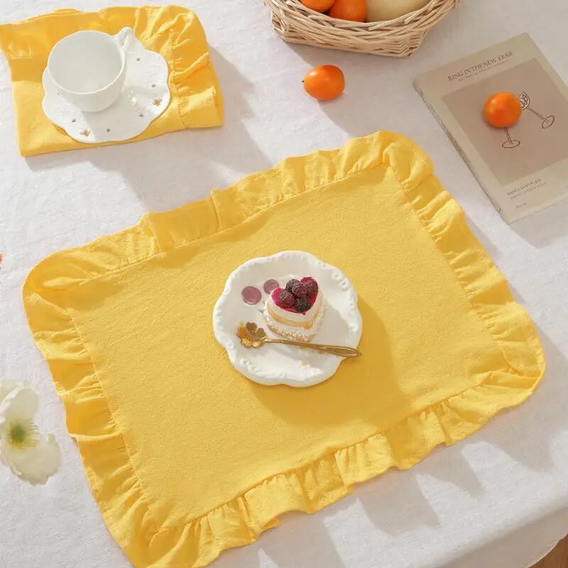 Желтые салфетки с оборками, Color: A7