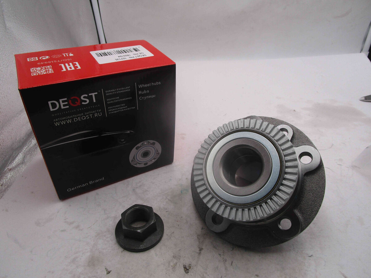 Ступица переднего колеса с подшипником c abs opel omega a, opel omega b -07.2003 (DEQST 107135)