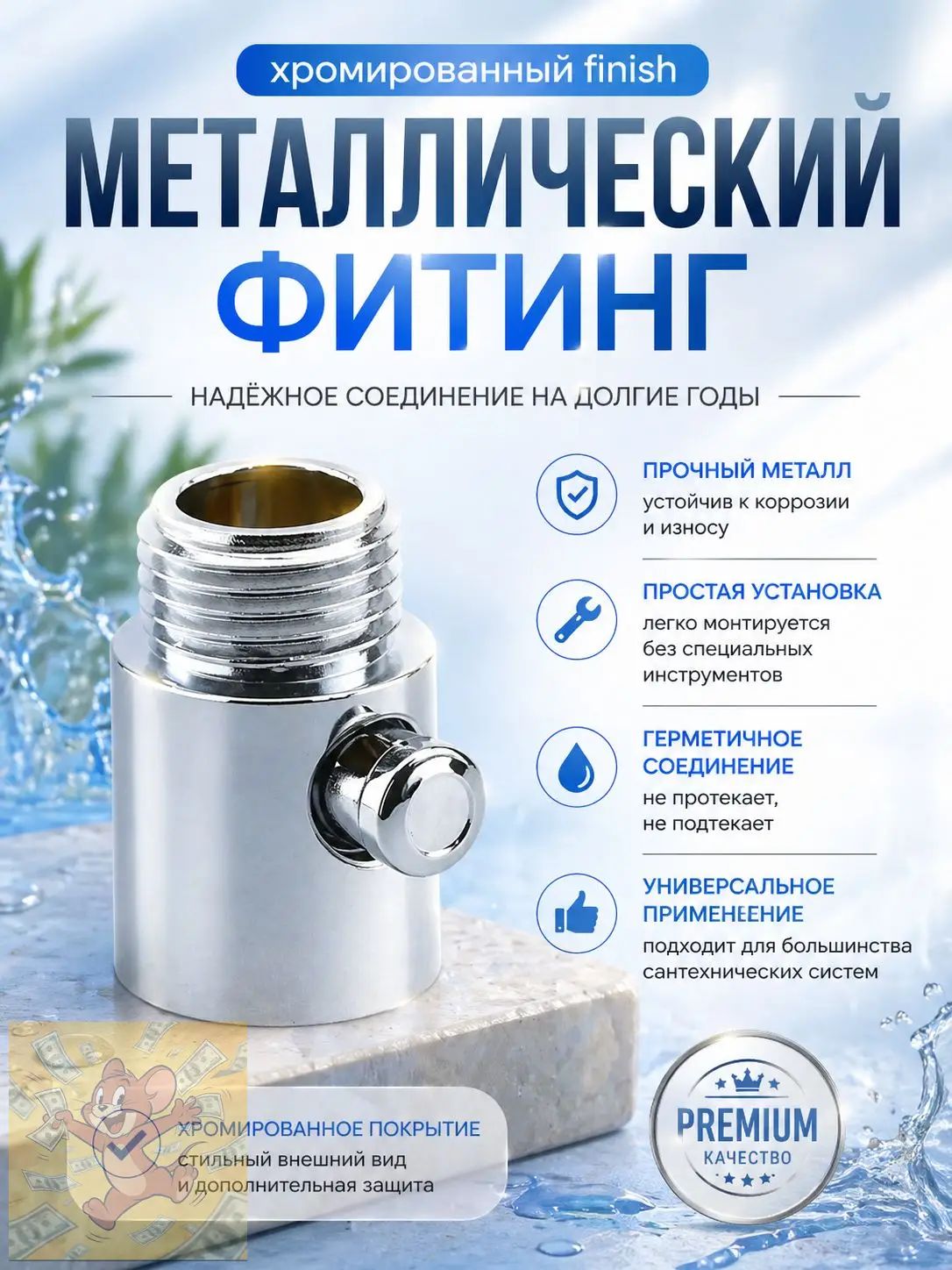 AQUAHOME Запорный клапан для душа с кнопкой быстрого перекрытия воды угловой водосберегающий кран 1/2"