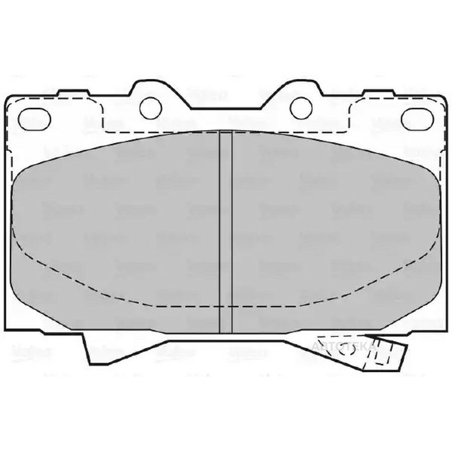 Колодки тормозные LEXUS LX470 4.7i/TOYOTA VALEO 598535