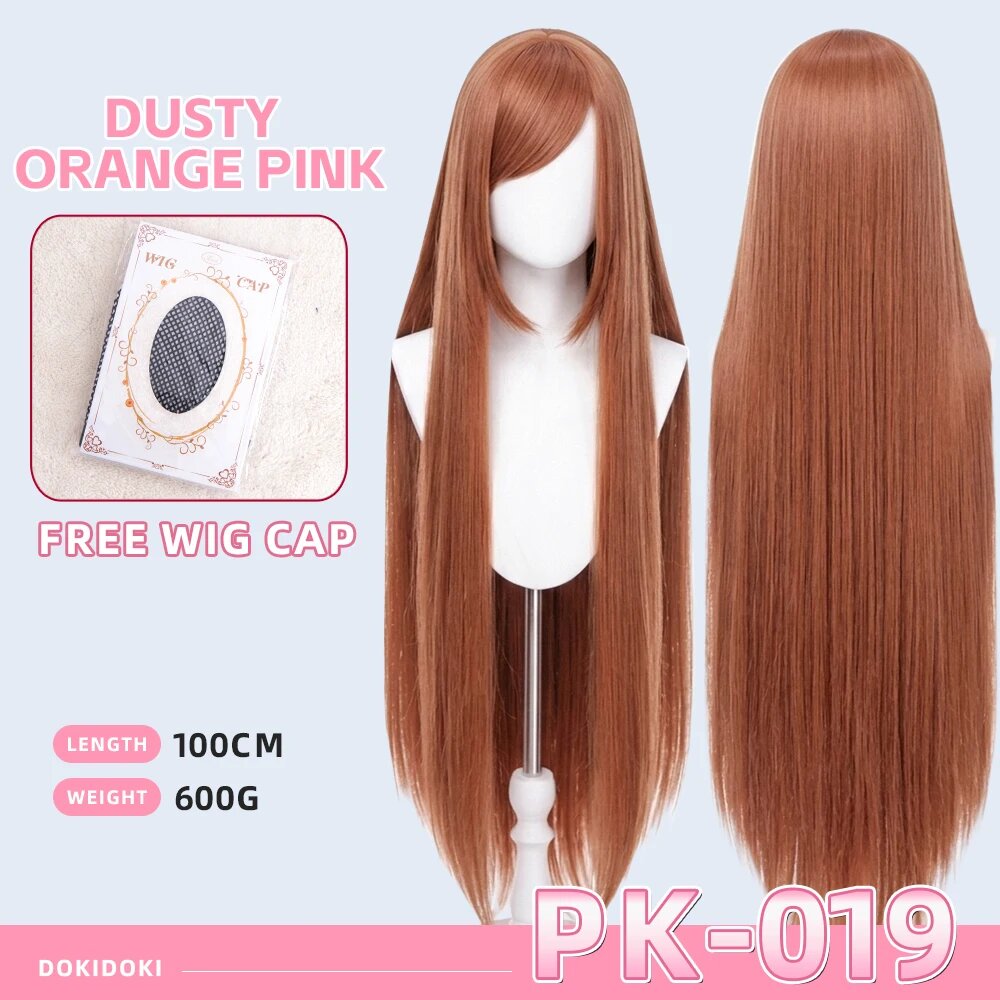 Розовый парик DokiDoki для косплея Розовый, Pink-019