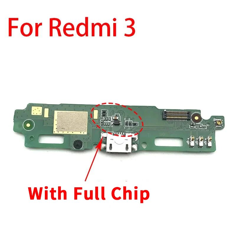Для Xiaomi Redmi 3 3S 4 Pro 4X 5 5A 6 6A 7 7A 8 8A 9A 9T 9 10 10A 10C: USB-плата зарядки, разъем, гибкий кабель для док-станции