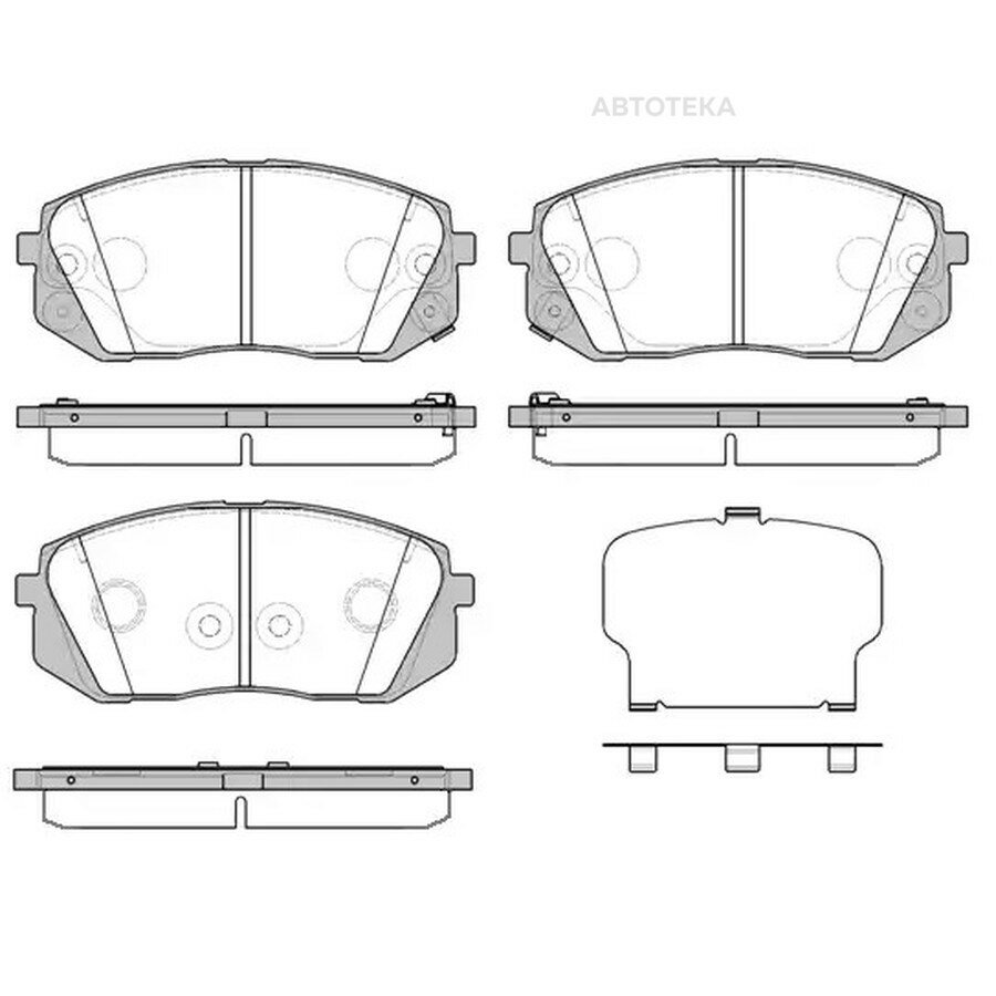 Колодки тормозные HYUNDAI SONATA 14- перед. REMSA 130252