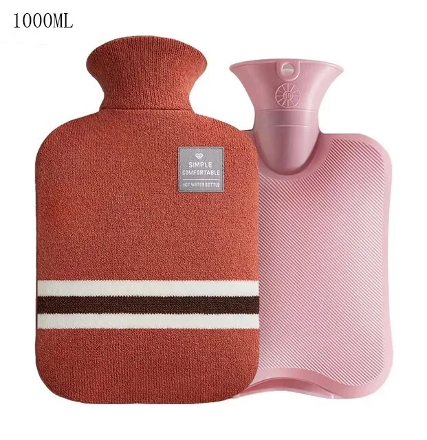 Водяная грелка из ПВХ 1000/2000 мл Розовый, Orange 1000ML