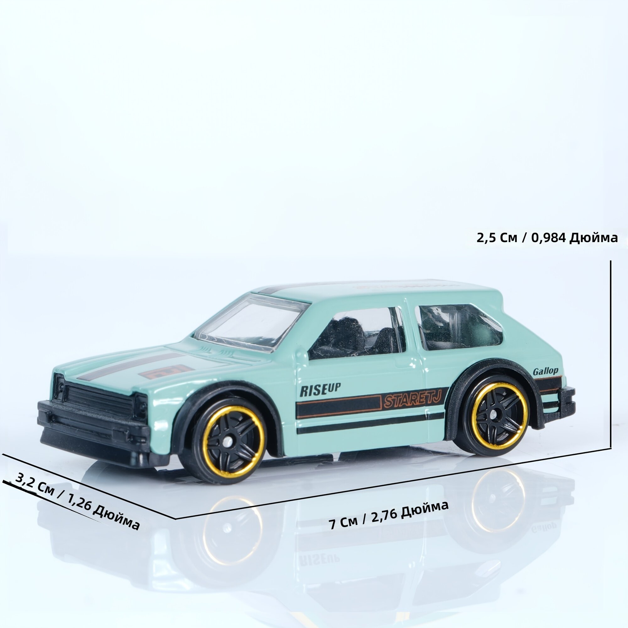 Миниатюрная модель автомобиля 1:64 из металлического сплава с функцией оттягивания, гоночный спорткар цианового цвета