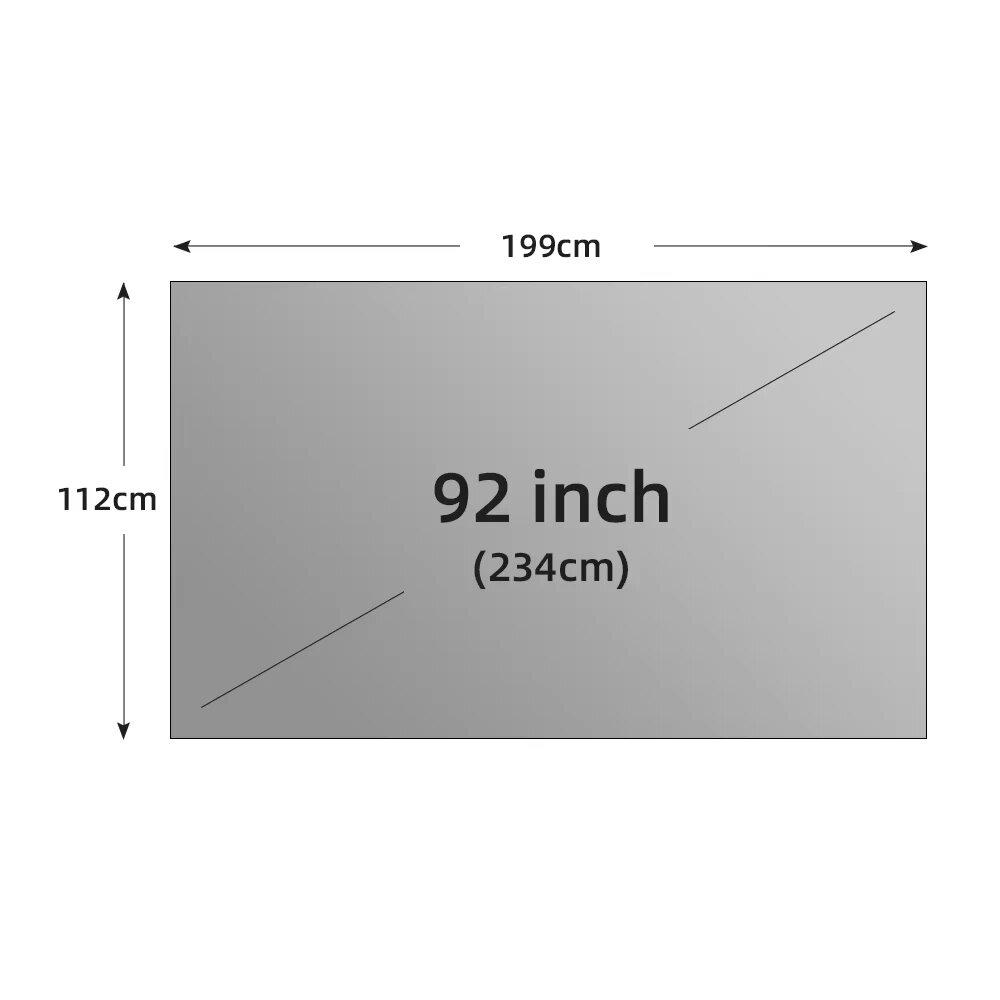 LEJIADA Портативный проекционный экран 16:9 серый 92inch