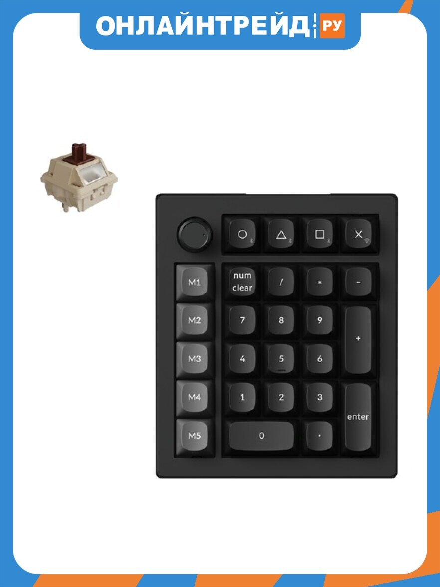 Цифровой блок клавиатуры Keychron V0 Ultra - 3 типа подключения, 27 клавиш, цвет Black (V0U-D3)