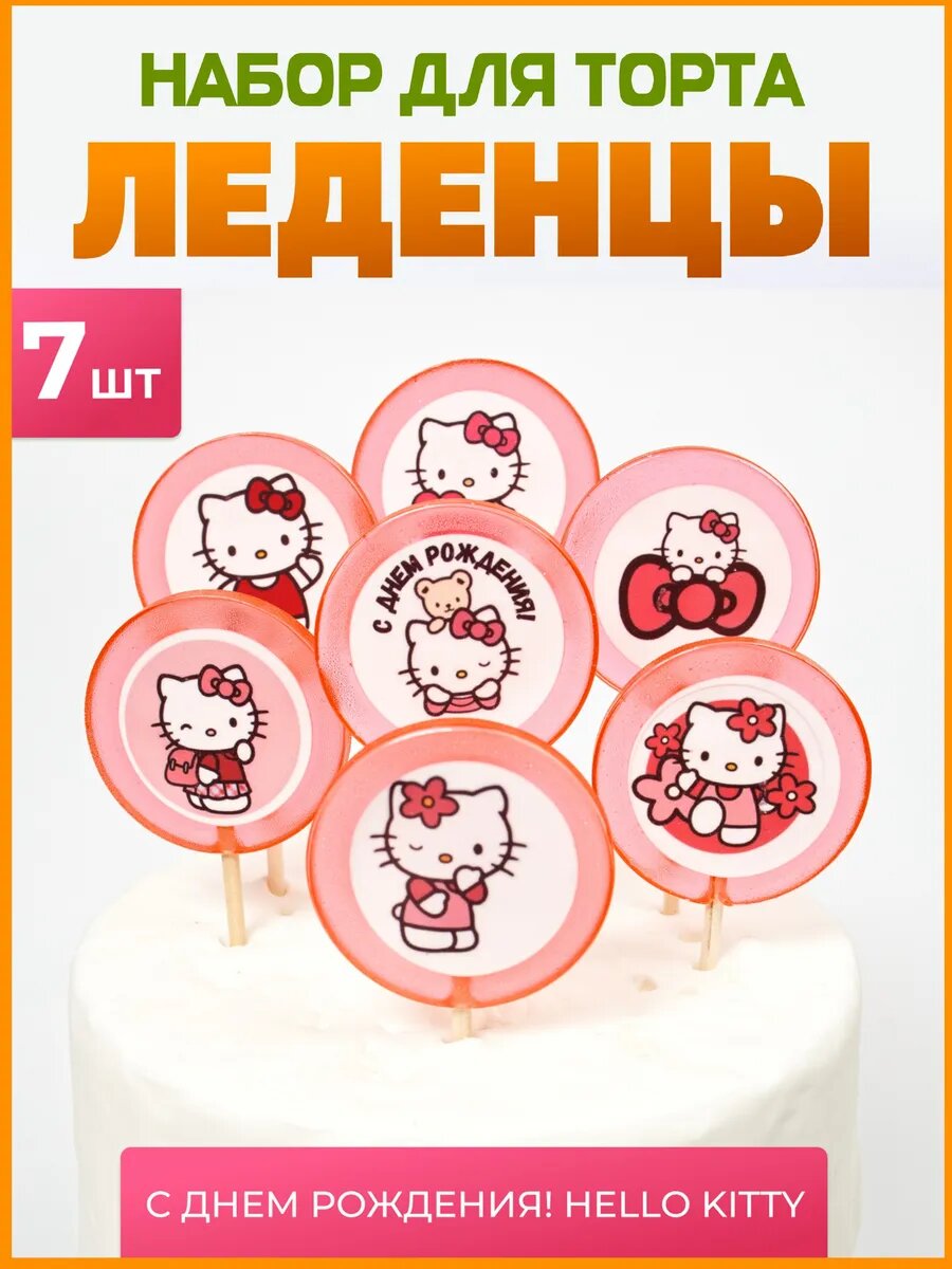 Леденцы на торт. Hello kitty