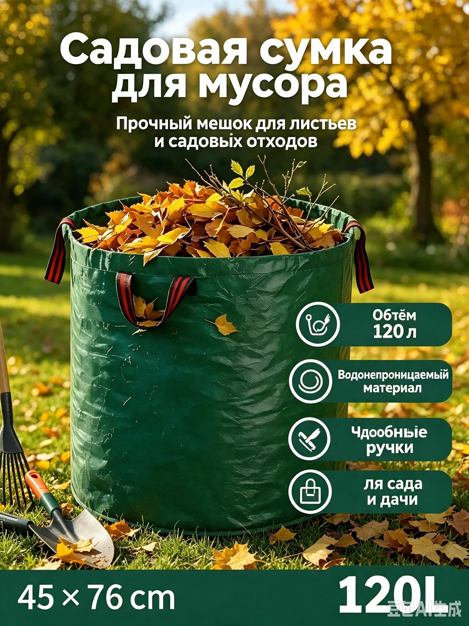 Мешки садовые 45 см 1 шт