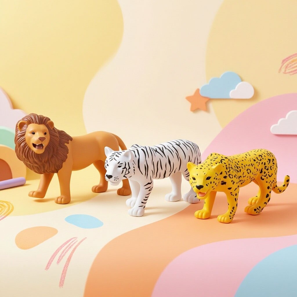 Игрушка пвх B2460223-R Играем вместе, Дикие животные, набор 3 шт.