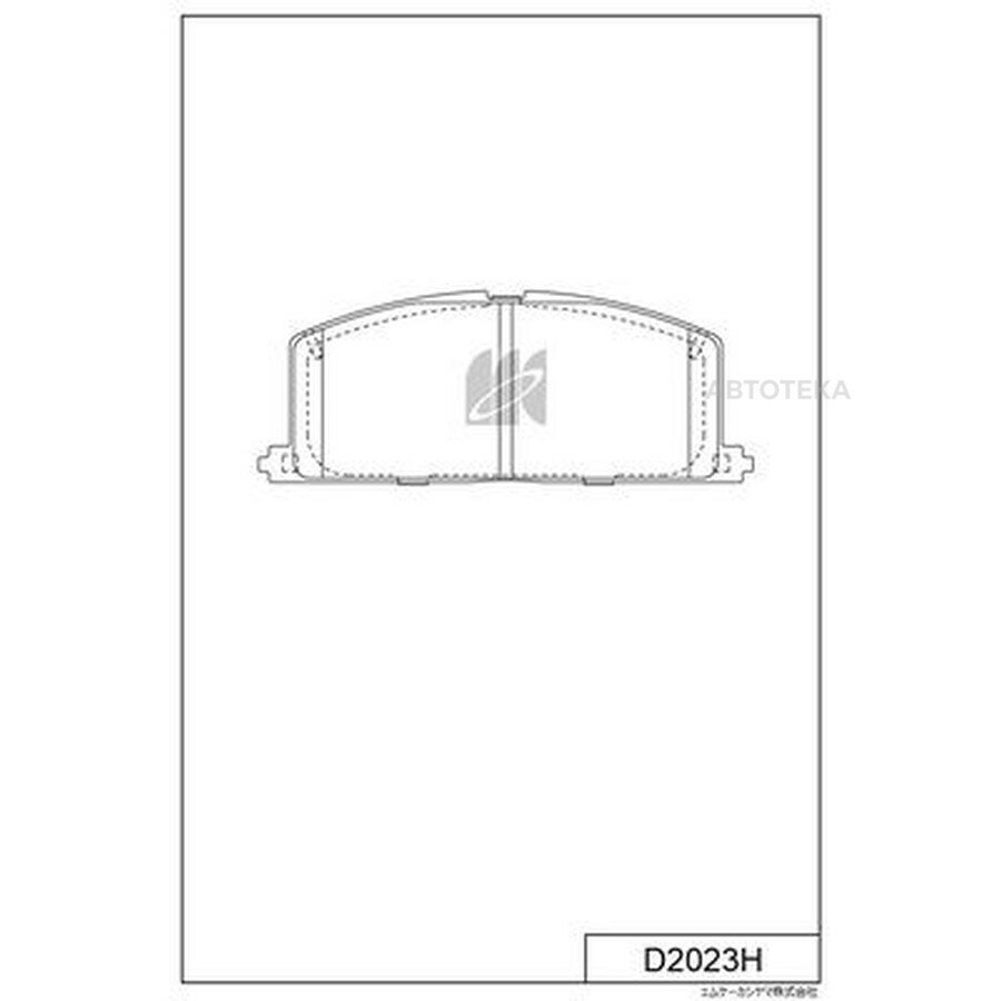Колодки тормозные KASHIYAMA D2023H EP8#, EP9#, EL4#, EL5#, EXZ1#,#E9#,#E10#, AE11#,#T17#,#T19#,#T21# F