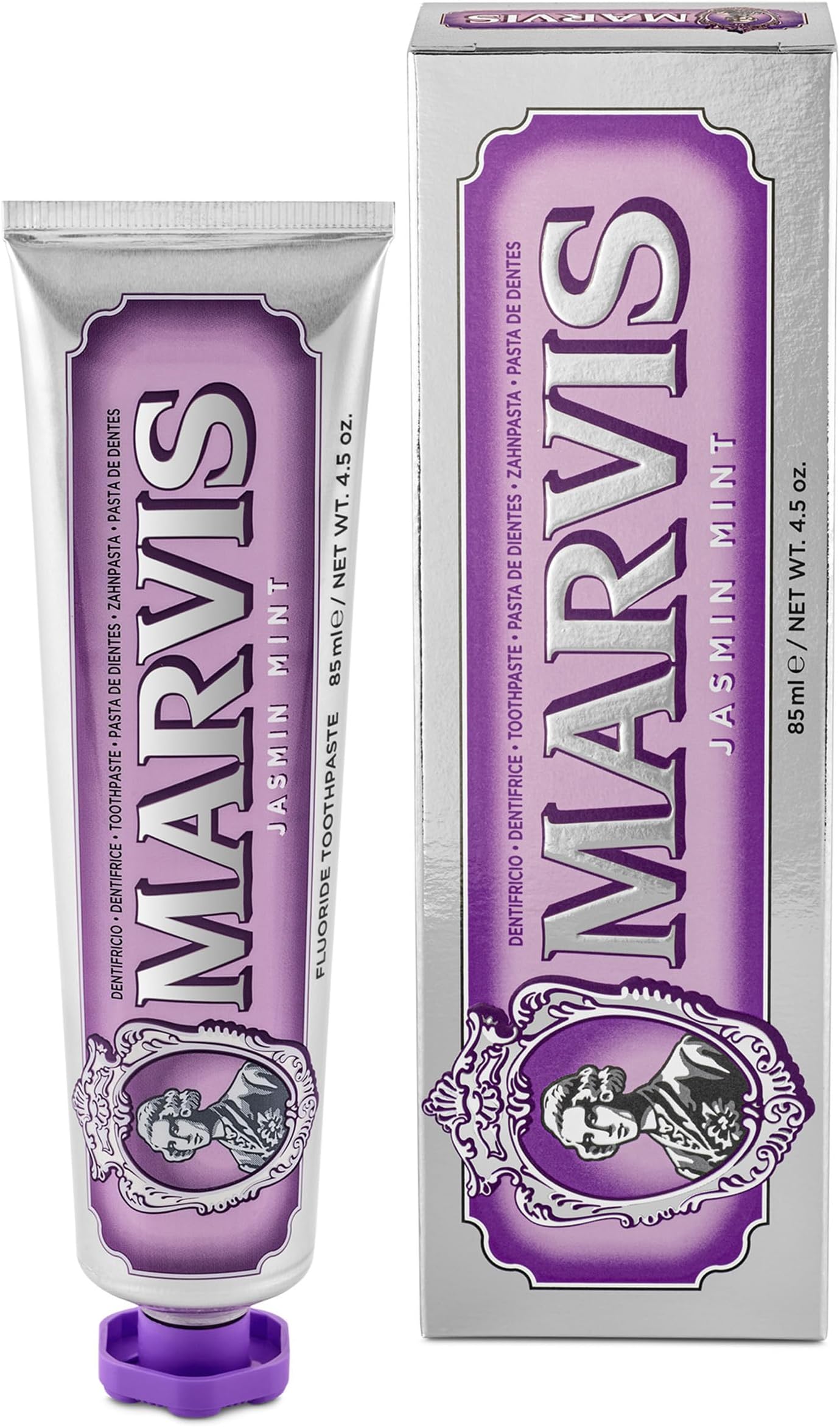 Зубная паста Marvis Jasmin Mint, с фтором, защита от кариеса, 85 мл