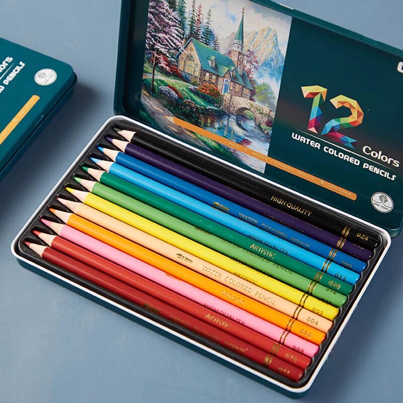 Цветные водорастворимые карандаши 12/24 цветов 12colors