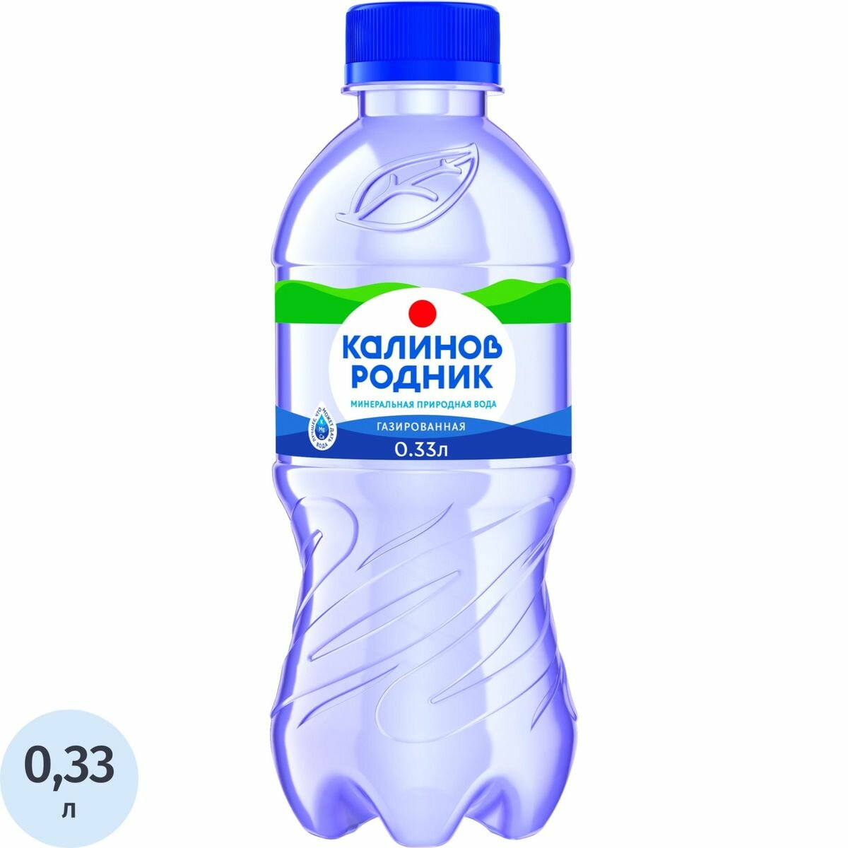 Вода минеральная Калинов Родник природ стол пит газированная ПЭТ 0,33л (2504937), 12шт.