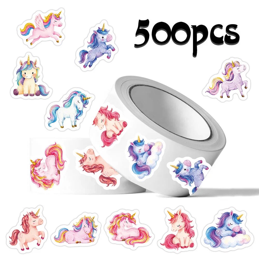 Набор наклеек единорогов 500 шт.