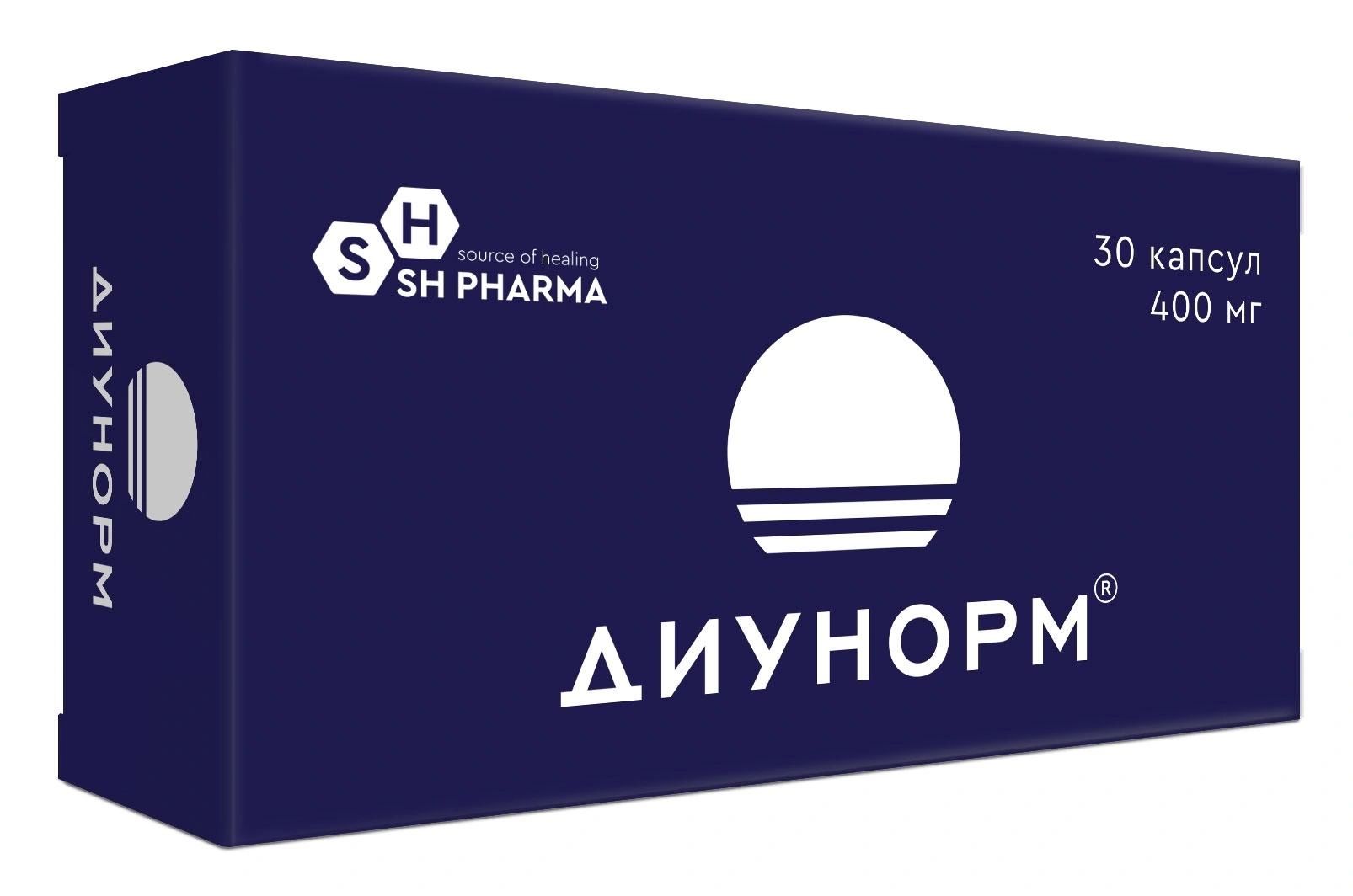 Диунорм, 30 капсул, 400 мг