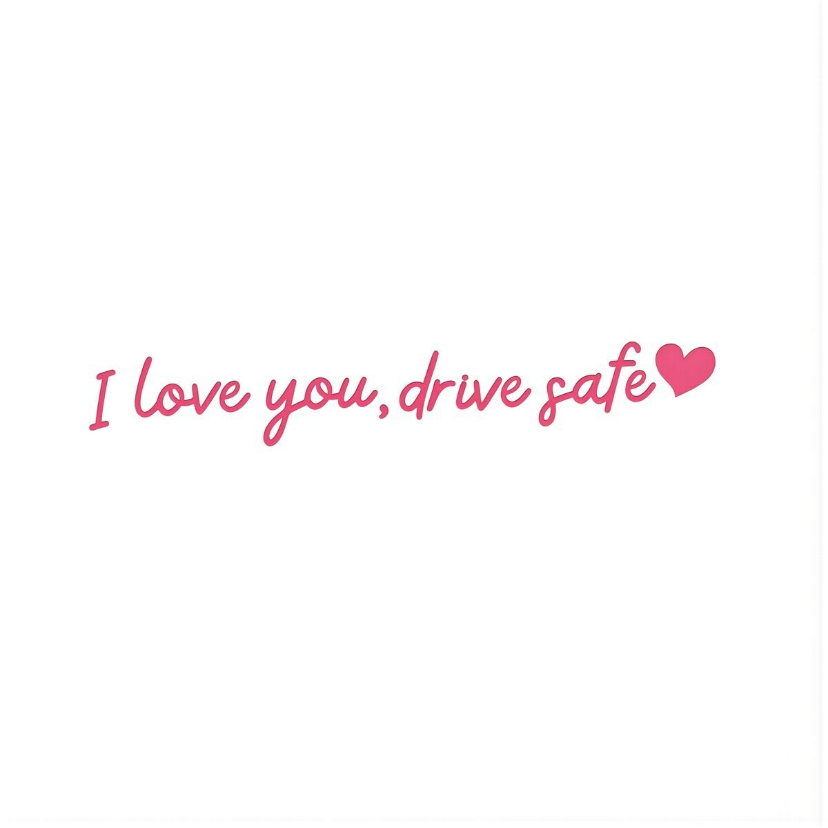 Наклейка для зеркала заднего вида автомобиля I love you drive safe декоративная наклейка с надписью безопасное вождение красное сердце размер 11 на 1.8 см для внутреннего оформления
