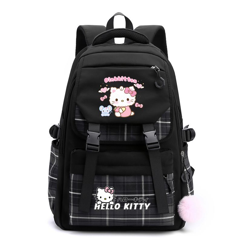 Лёгкий рюкзак 470 г в стиле Hello Kitty, 42×30×15 см, водоотталкивающий, школьный для девочки