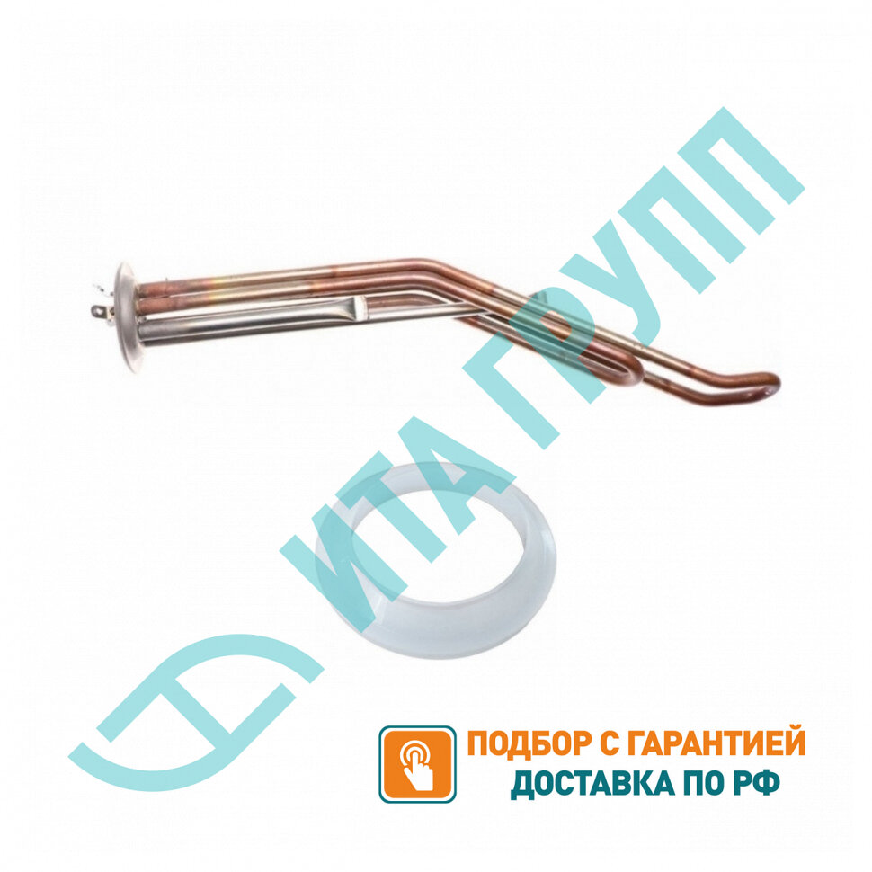 Комплект ТЭН 2кВт (2000Вт) RF для горизонтального водонагревателя Thermex, Garanterm GTR, Electrolux EWH под анод М6 + прокладка, 10124K1