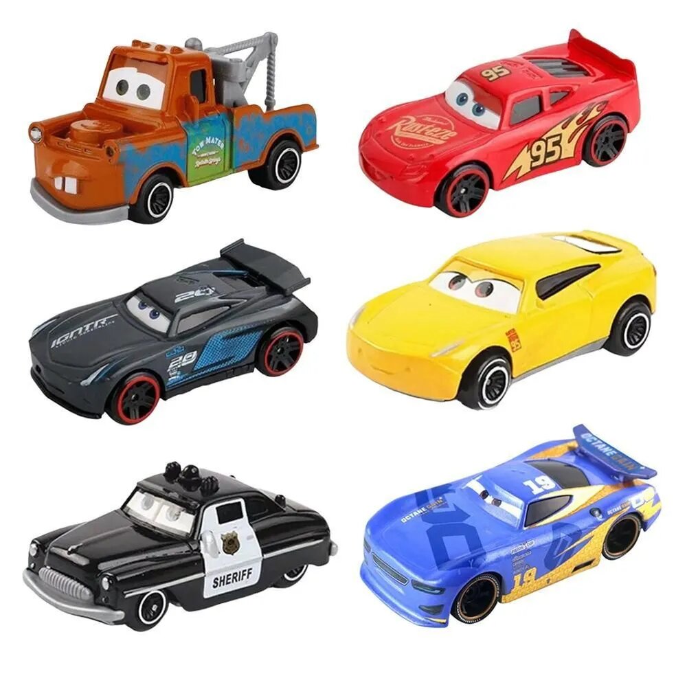 Набор машинок Тачки 6шт металлические Маквин Cars