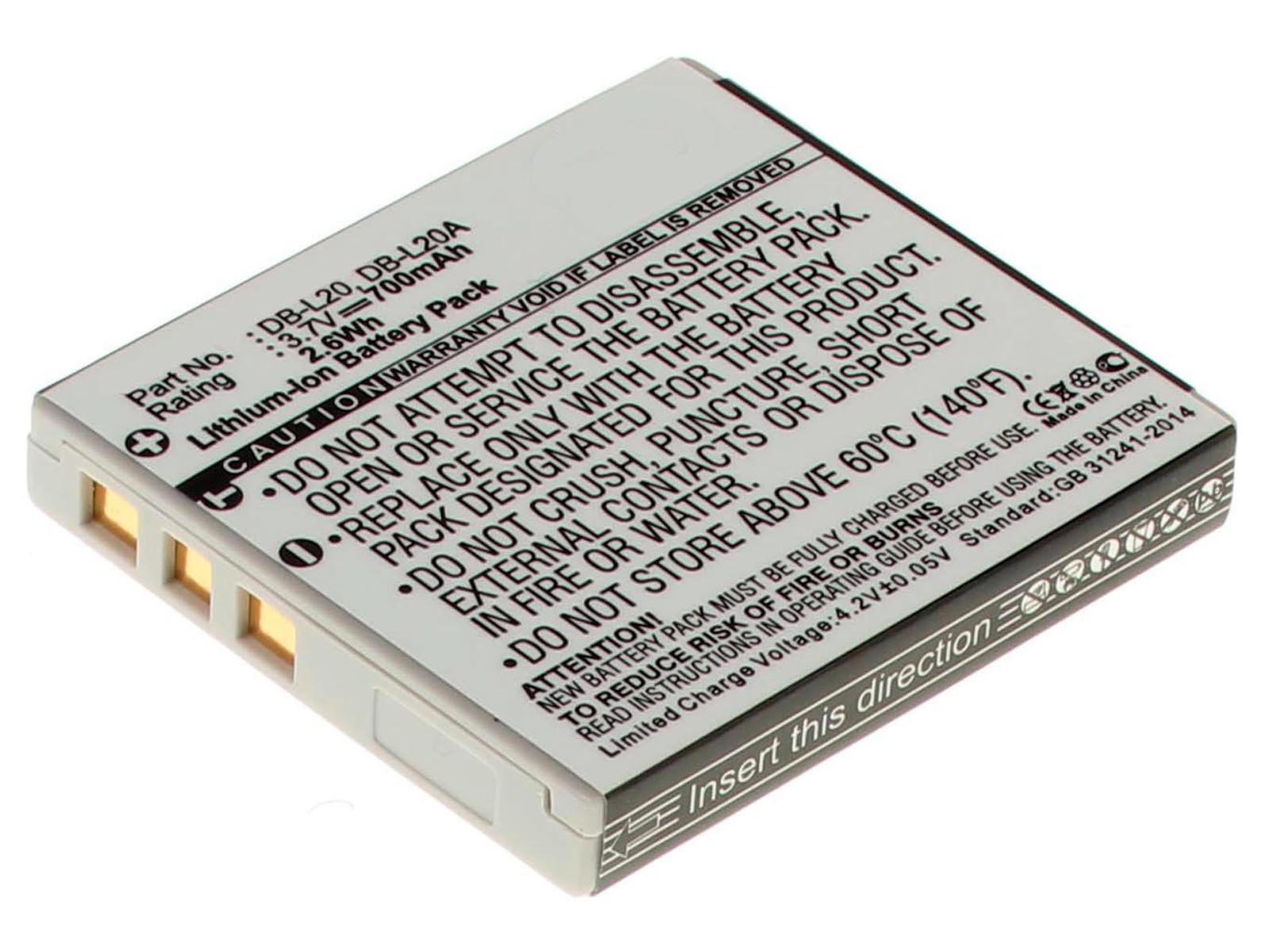 Аккумуляторная батарея iBatt iB-A1-F274 700mAh, для камер DB-L20