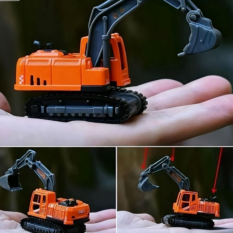 Масштабная высокоточная металлическая модель экскаватора 1:64, коллекционная строительная техника, настольный декор и подарок на Рождество и день рождения