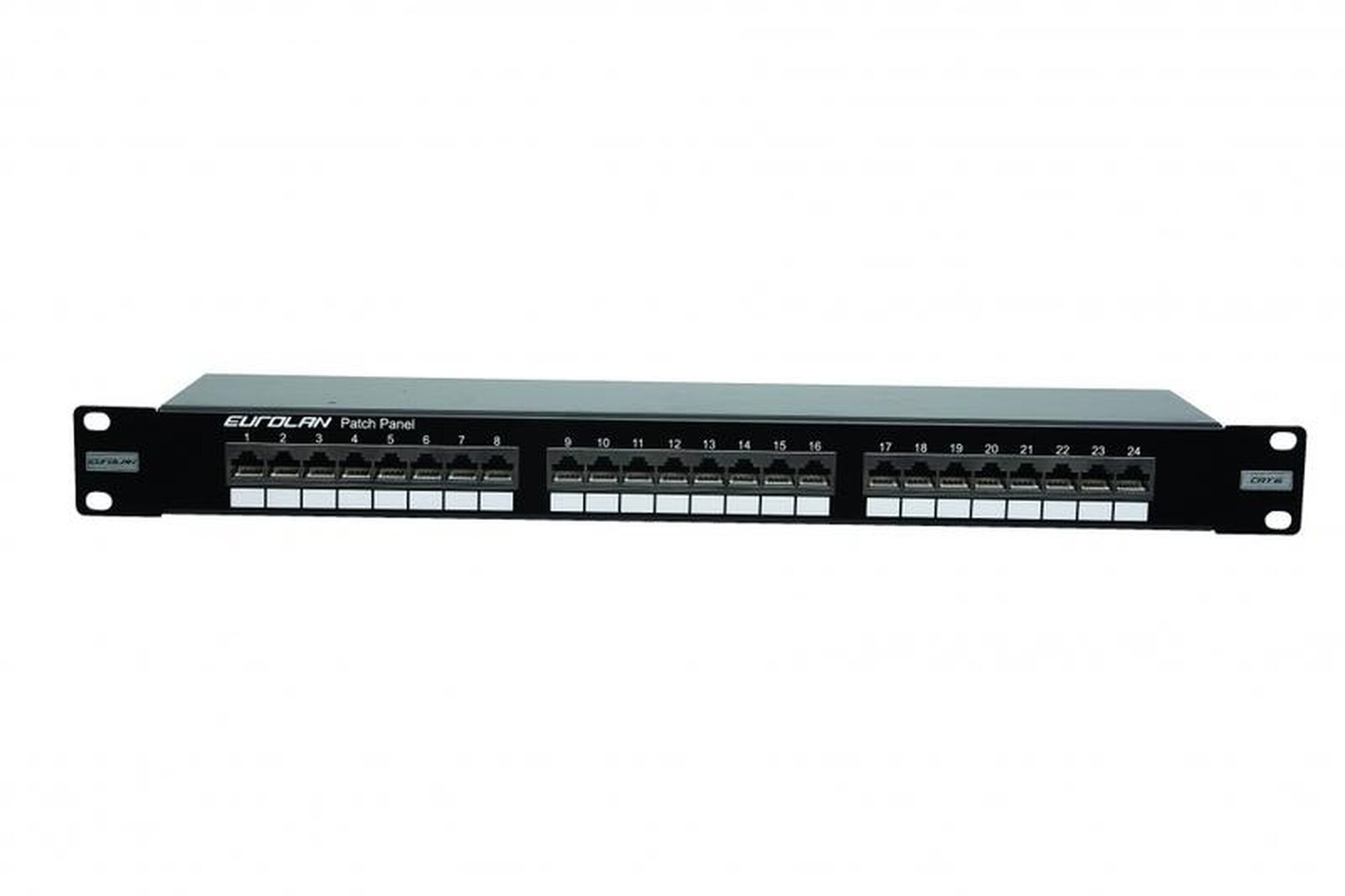 Патч-панель 19дюйм моноблочная кат.6 FTP 1U 24 порта черн. Eurolan 27B-F6-24BL