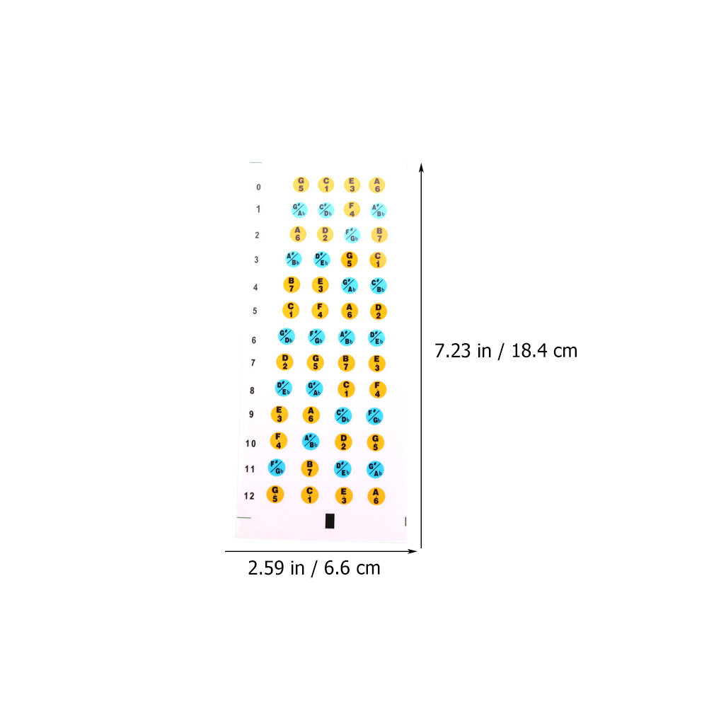 4 Листа Наклейки Для Укулеле Руководство По Грифу 18 4X6 6Cm