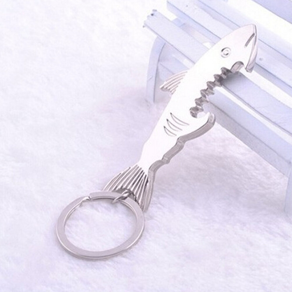 Открывалка Для Бутылок В Форме Акулы 3Шт Серебристый Цвет 11.8x3x0.7Cm