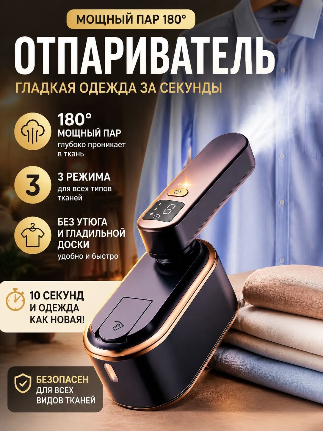 Отпариватель для одежды ручной мощный / Отпариватель ручной