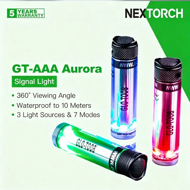 NEXTORCH Glo-Toob GT-AAA Aurora сигнальный фонарик 3 цветов