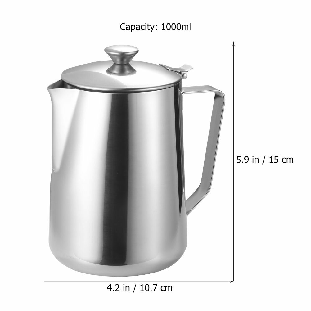 Ваза Для Молока Из Нержавеющей Стали Серебристый 15.00X10.70X8.00Cm