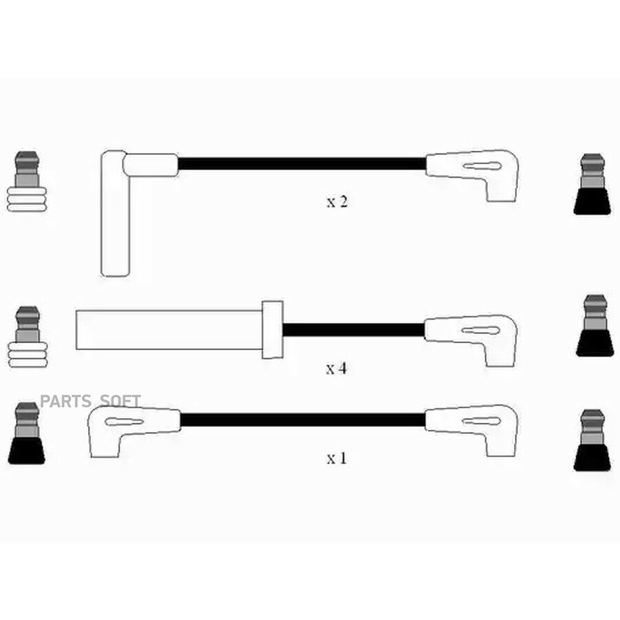NGK-NTK 8284 RC-CR302 к-кт проводов!\ Jeep Cherokee/Gr. Cherokee/Wrangler 4.0 88>