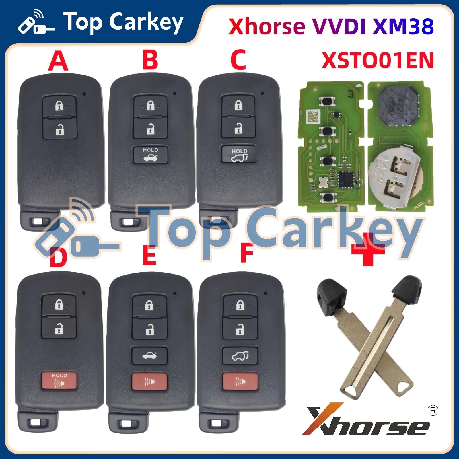 Xhorse VVDI XSTO01EN Глобальная версия Универсальная для YT XM38 Поддержка 01ENLAN, ShellD 2plus1
