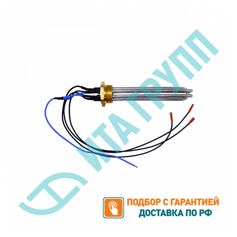 Блок-тэн 3000W(1000x3) из нержавеющей стали, D48, G1 1/2"(М48х2), L235мм, 230/400V для Protherm, 20027640