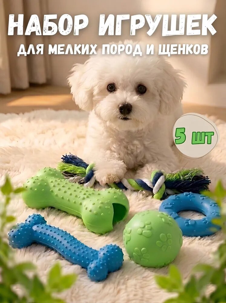 Набор игрушек для щенков и собак мелких и средних пород