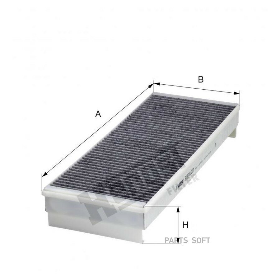 HENGST FILTER E954LC01 фильтр кабины! угольный\ MAN