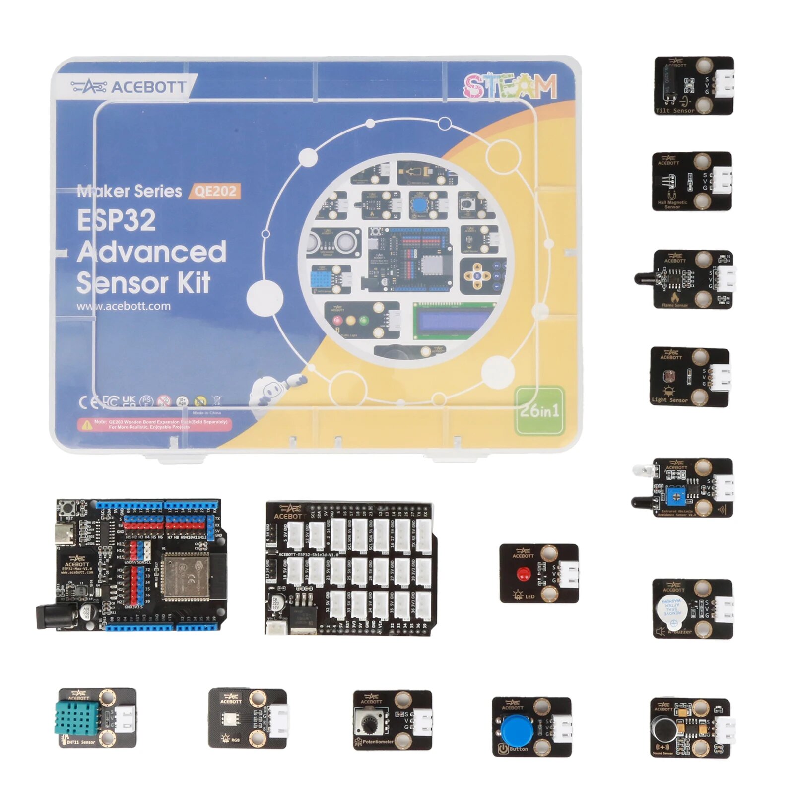 ACEBOTT ESP32 Учебный набор