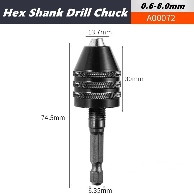 Бесключевой патрон для дрели Drill Chuck 0.6 to 8.0mm