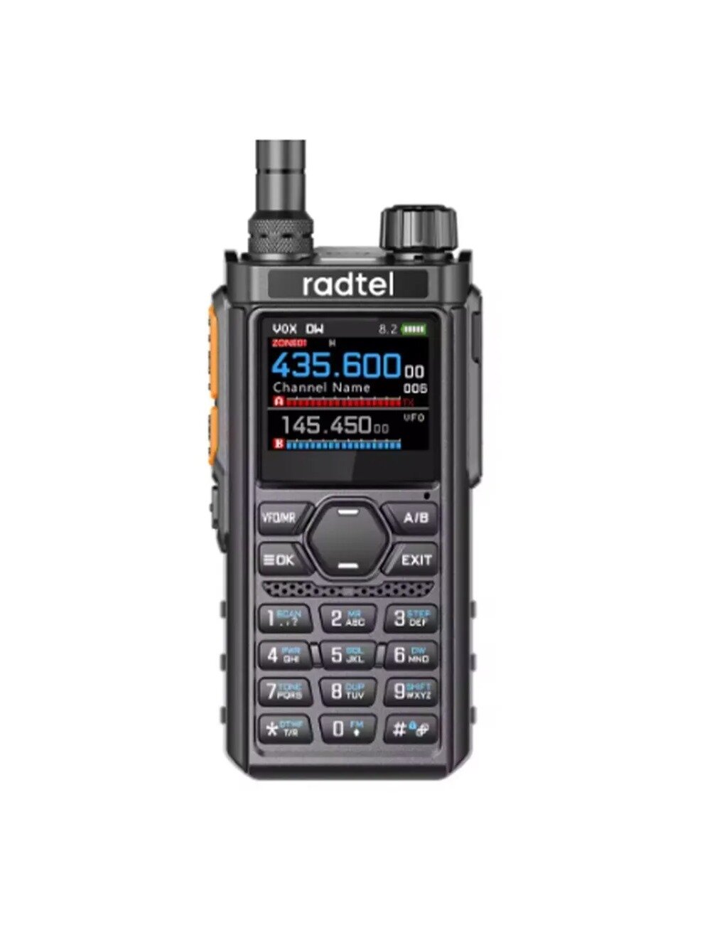Портативная рация Radtel RT-910B с дисплеем и клавиатурой, черная