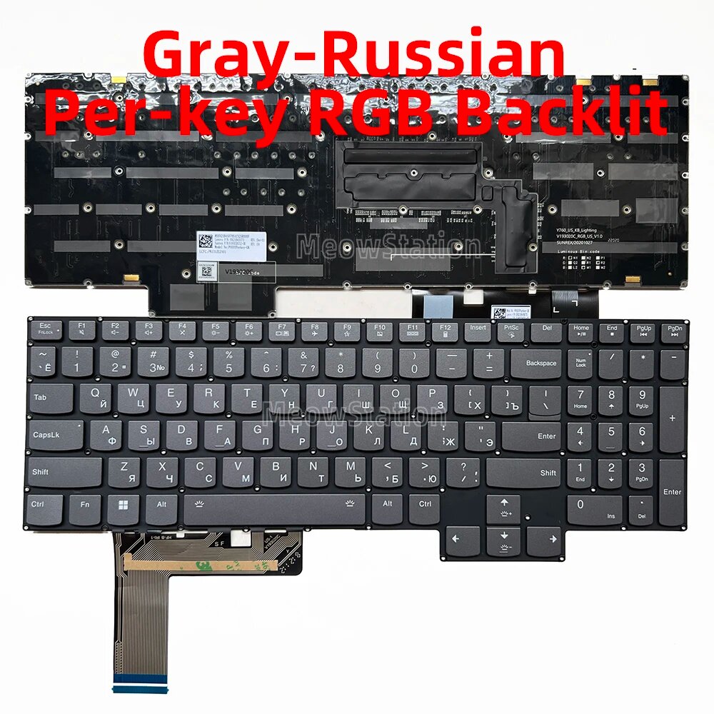 RGB-клавиатура MeowStation для Lenovo Legion 7-16ACHg6 7-16ITHg6 82N6 82K6