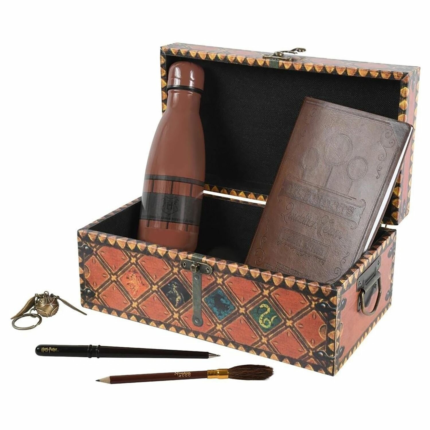 Набор подарочный Pyramid Harry Potter: Quidditch Trunk - Блокнот (А5) + Металлическая бутылка (350 мл) + Карандаш