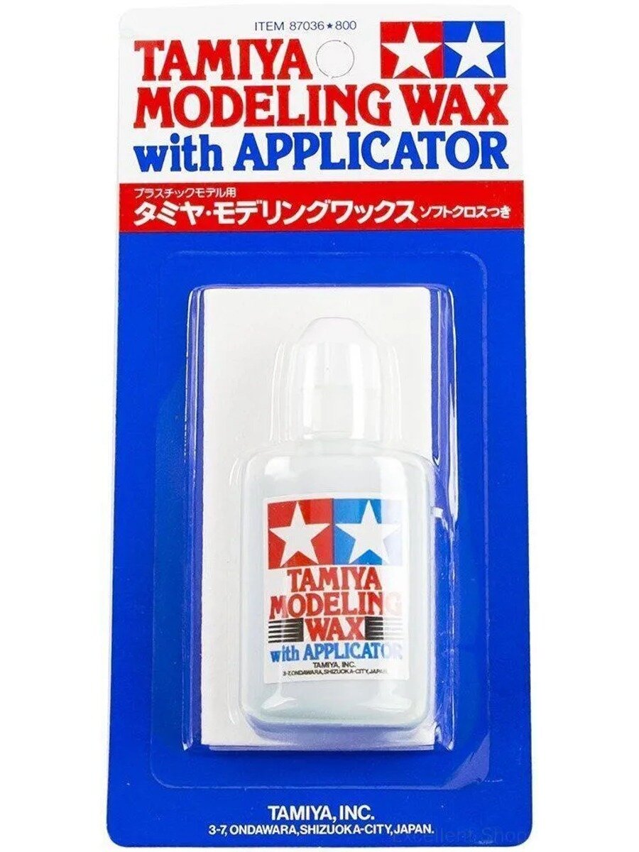 87036 Tamiya Modeling wax with applicator, Полироль для сборных моделей