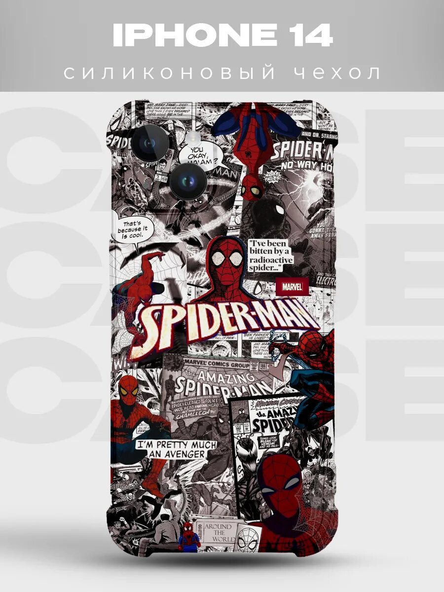 Чехол на iPhone 14 Человек-паук spider man человек паук